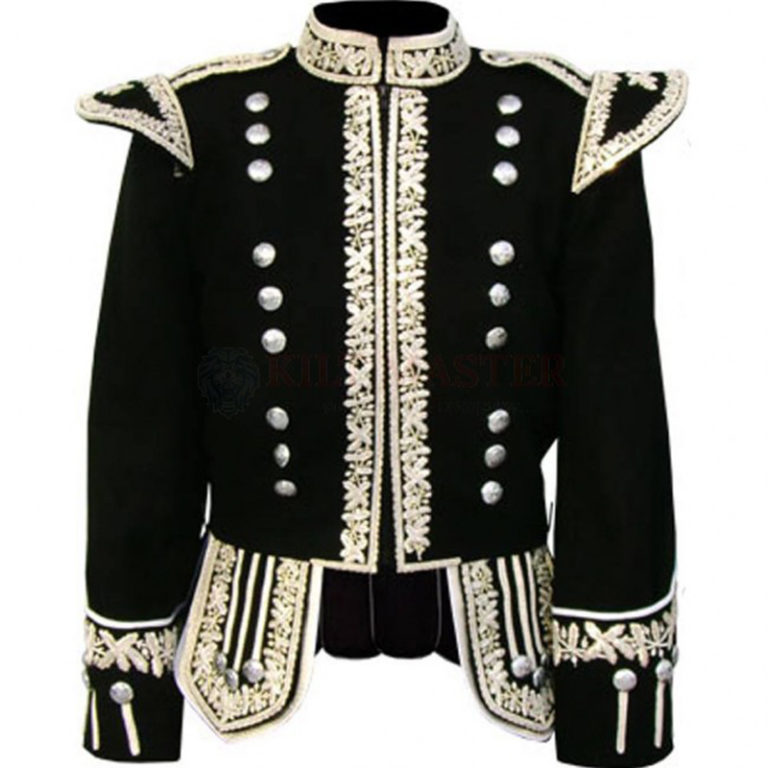 Black Kenmore Doublet Evening Jacket - Scottish Kilt Collection