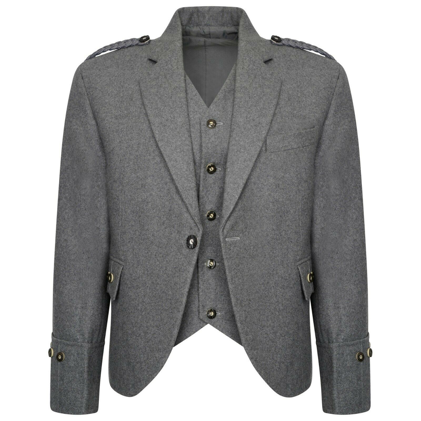 100% Wool Scottish Crail Highland Argyle Kilt Jacket and Waistcoat