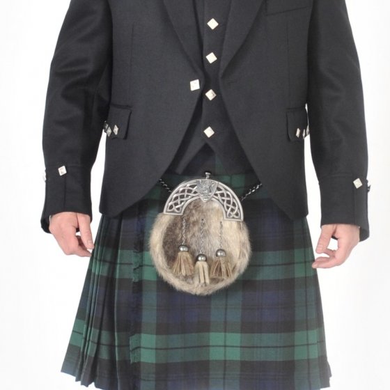 Black Kenmore Doublet Evening Jacket - Scottish Kilt Collection
